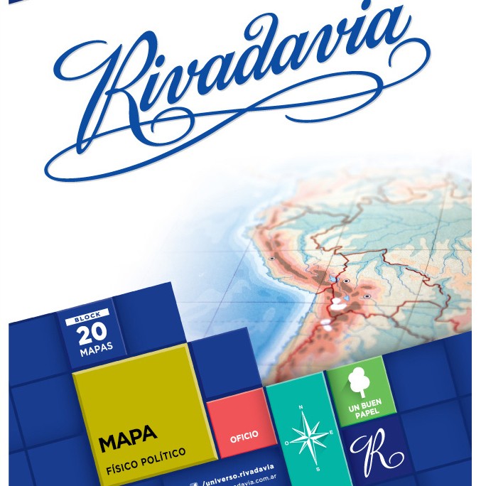 Mapa Rivadavia Físico Político Oficio Buenos Aires | Angel Estrada Online